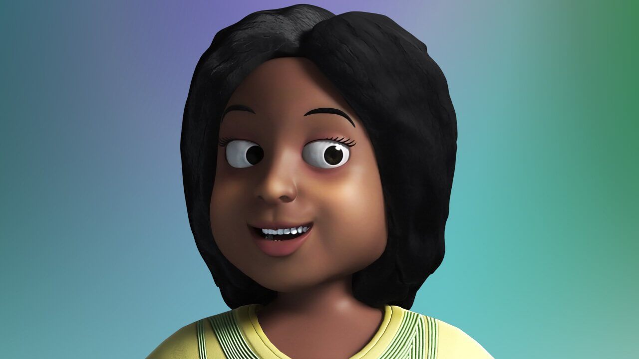 Cartoon African Woman - 3D Model by toonworks