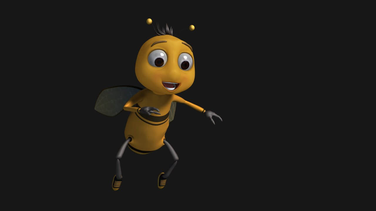 Cartoon Bee Character - 3D Model by toonworks