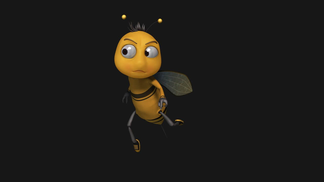 Cartoon Bee Character - 3D Model by toonworks