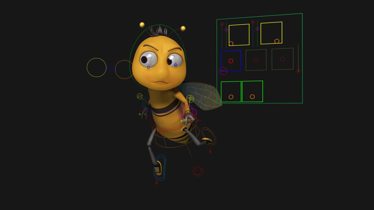Cartoon Bee Character - 3D Model by toonworks