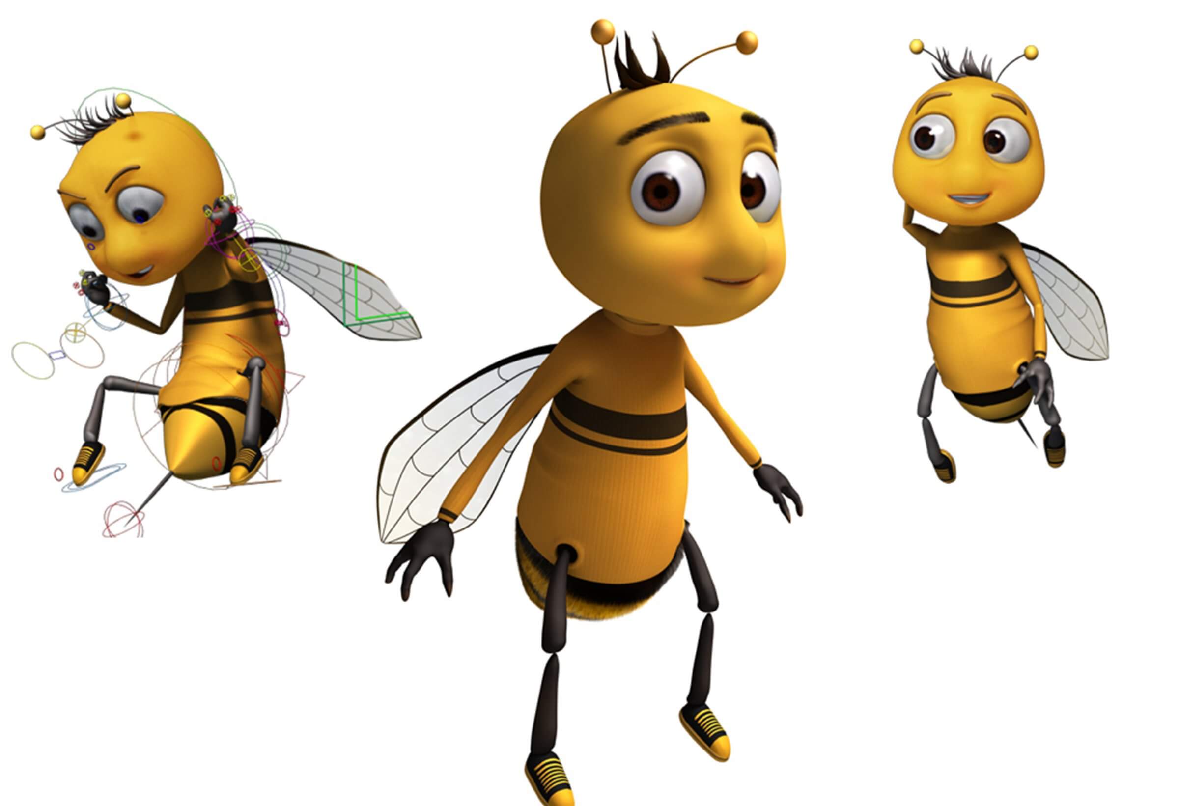 Cartoon Bee Character - 3D Model by toonworks