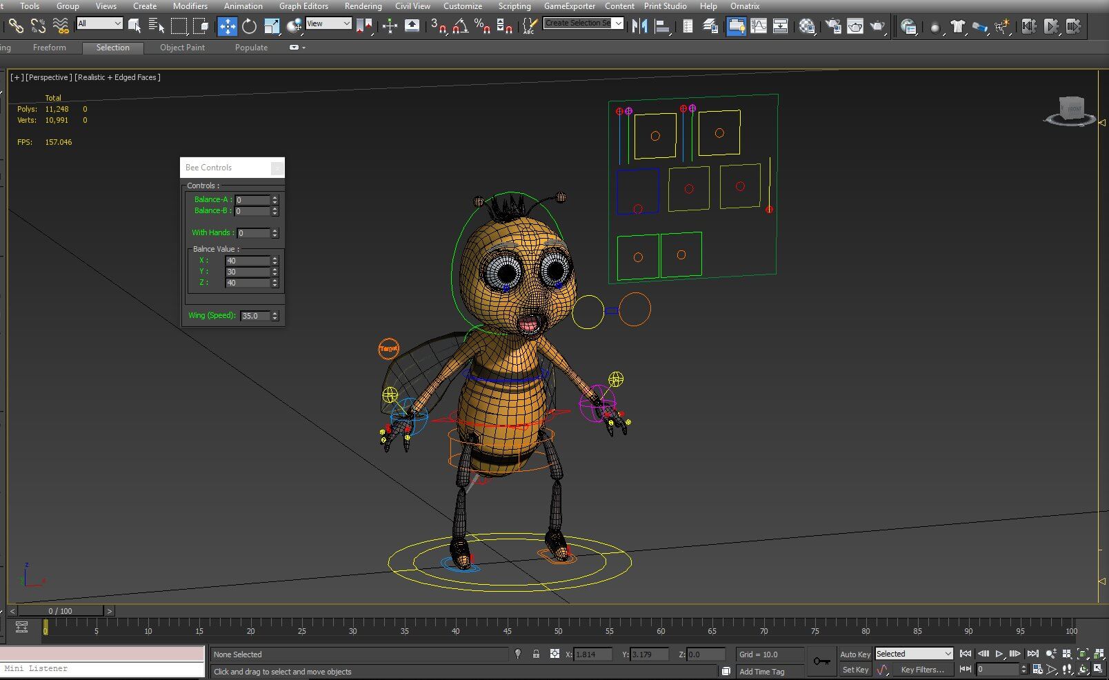 Cartoon Bee Character - 3D Model by toonworks