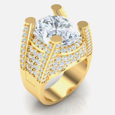 Man Ring Ready for Print 1MR001 - 3D Model by TopCadPro