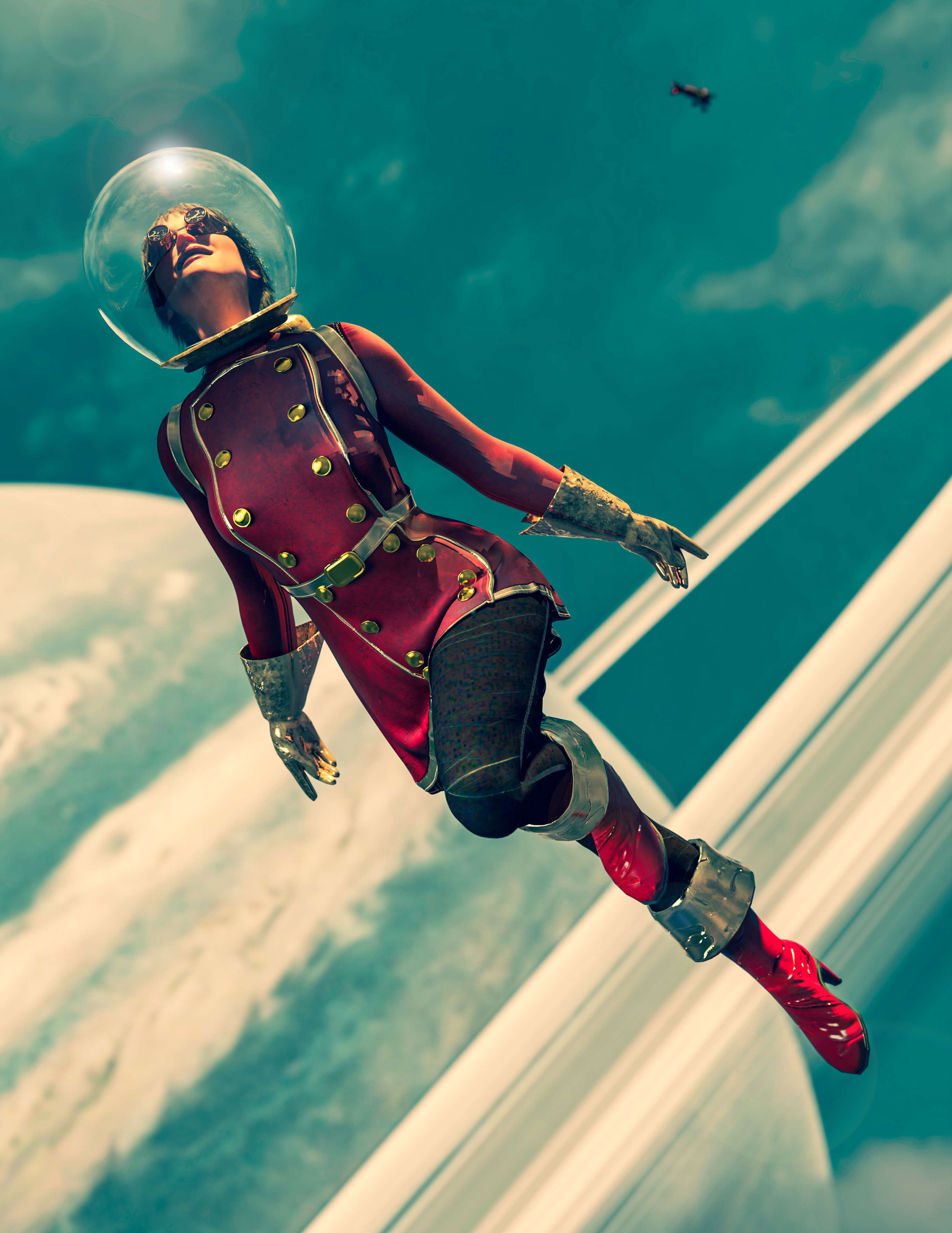 Astro Punk 3D Render, Digital Art by Torgan