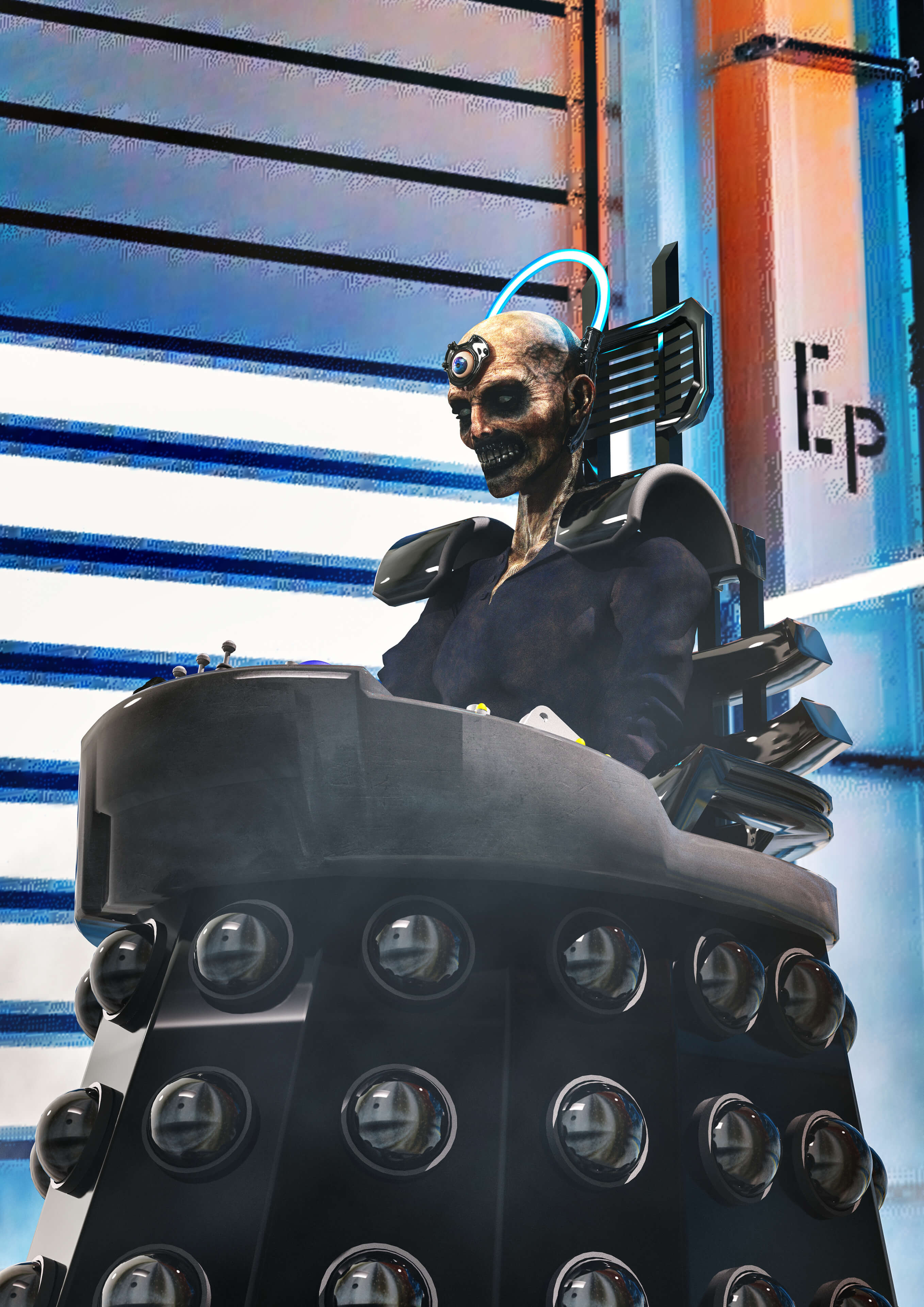 Davros 2020 3D Render, Digital Art by Torgan