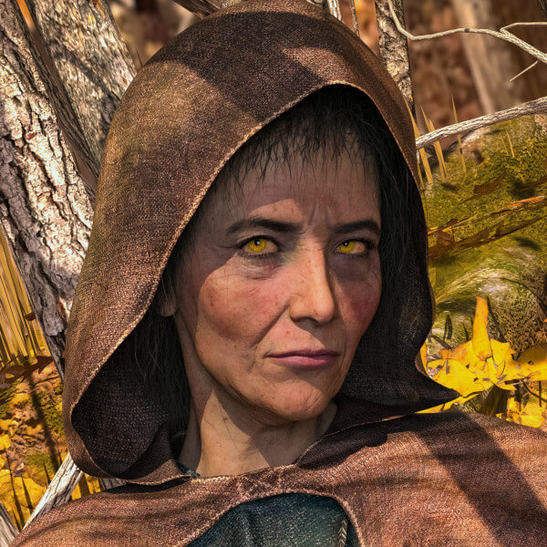 Swamp Witch 3D Render, Digital Art by Torgan