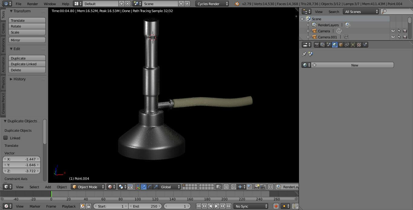 Bunsen Burner - 3D Model by Touati