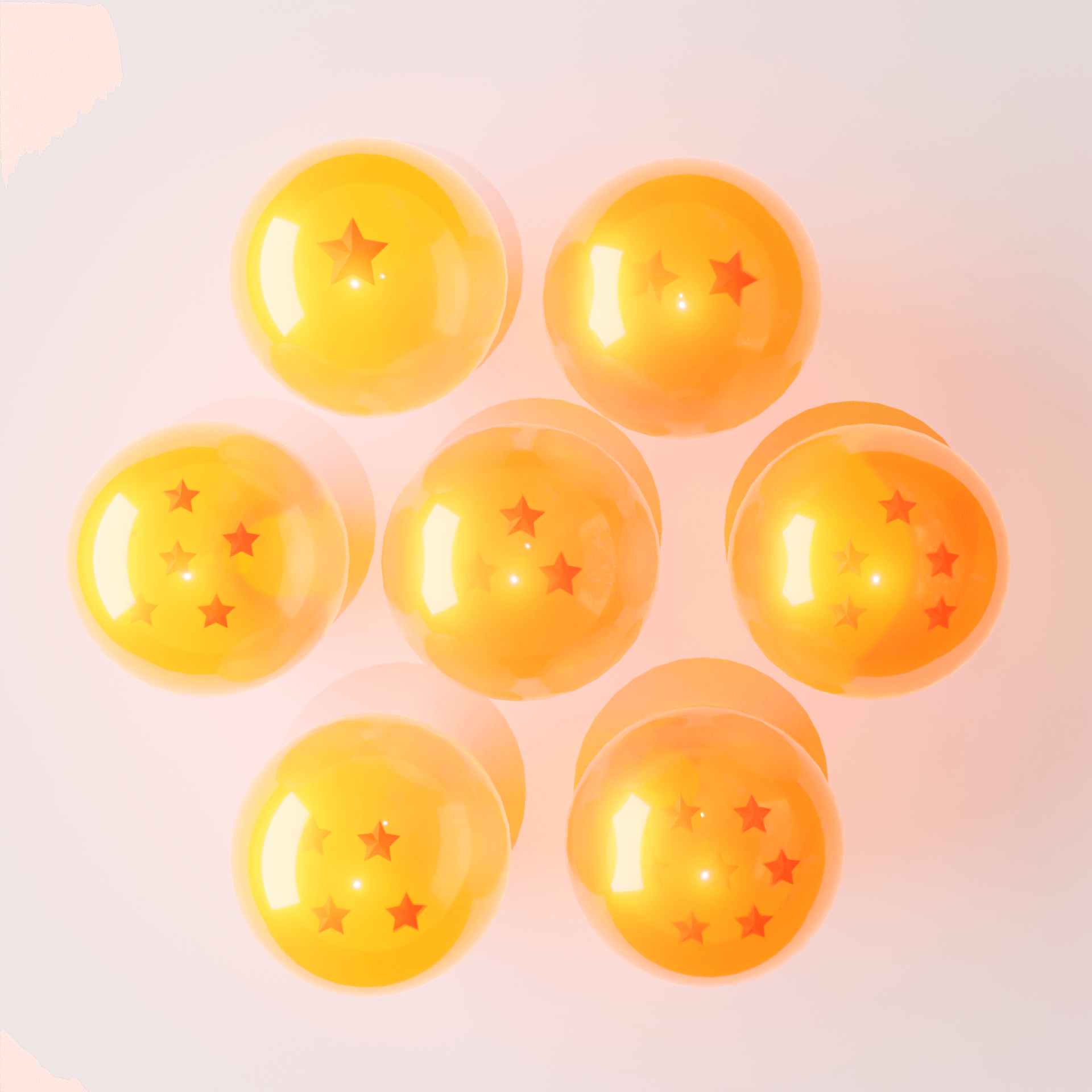 The 7 Dragon balls 3D Render | RenderHub Gallery