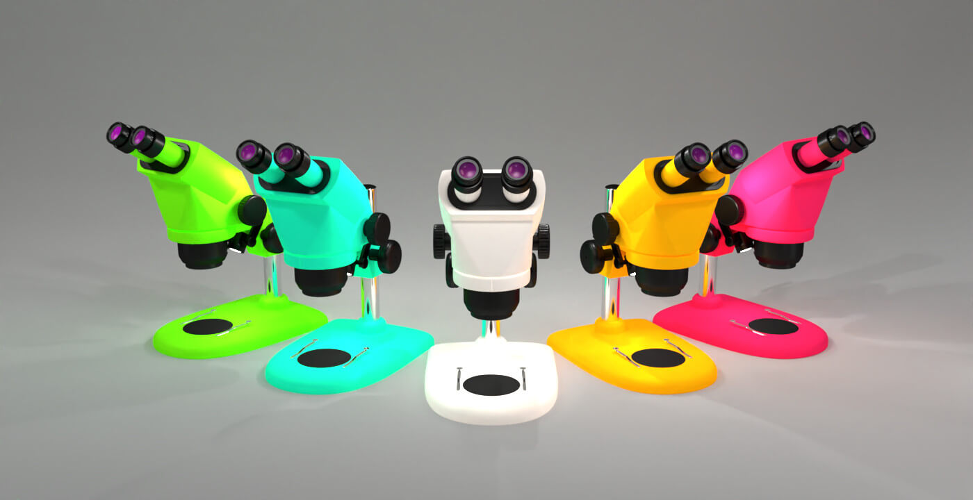 Stereo Microscope - 3D Model by Touati