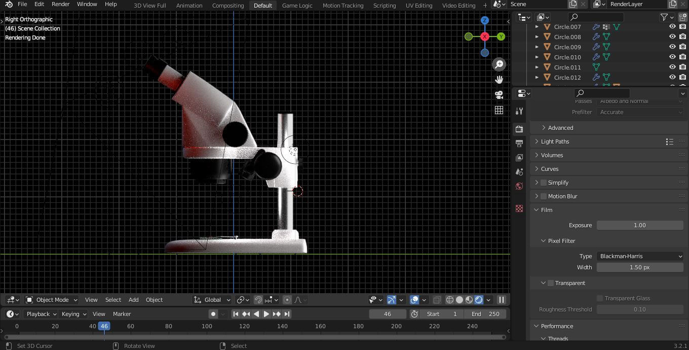 Stereo Microscope - 3D Model by Touati