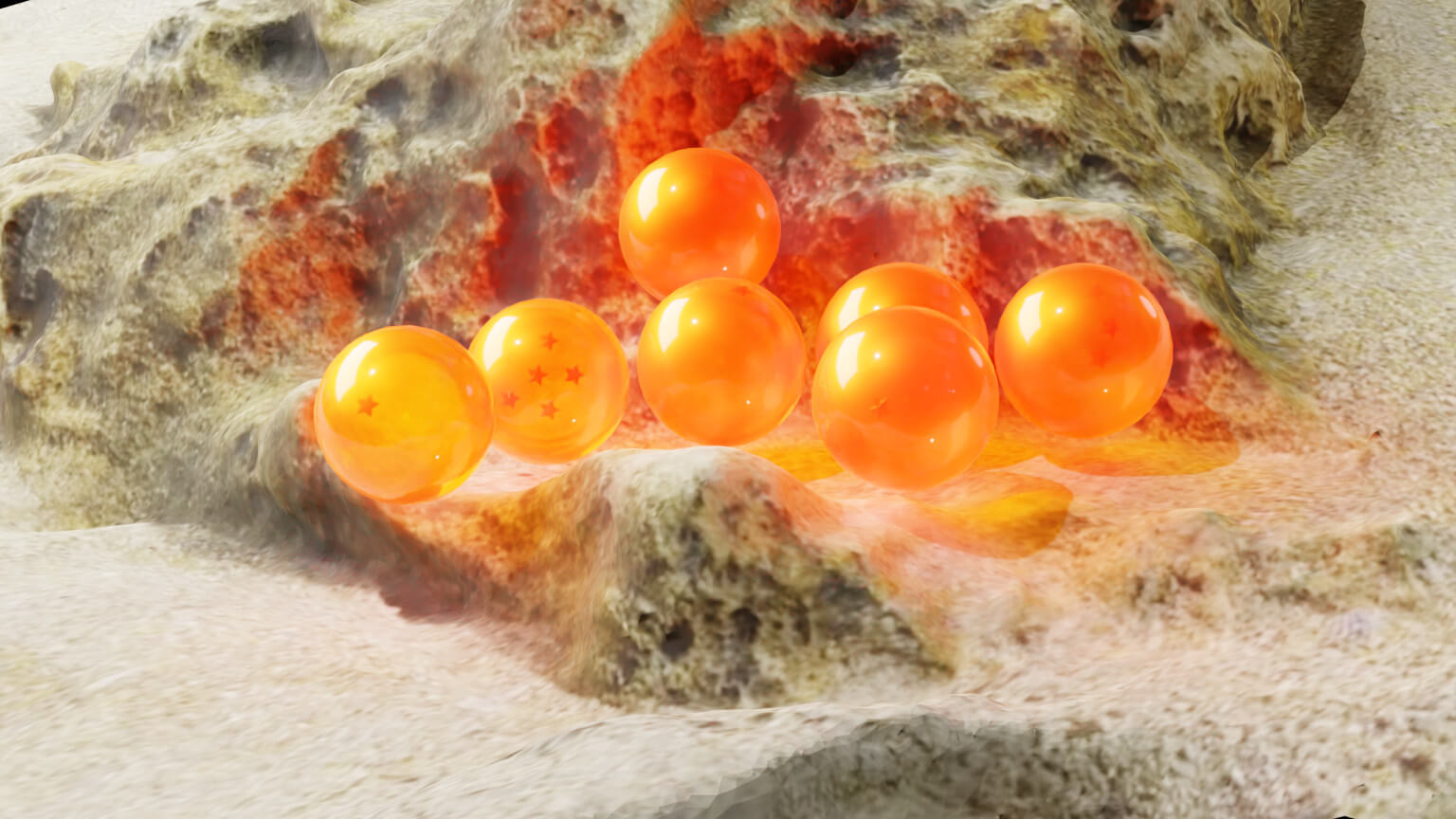 The Seven Magic Balls From Dragonball Z - 3D Model by Touati