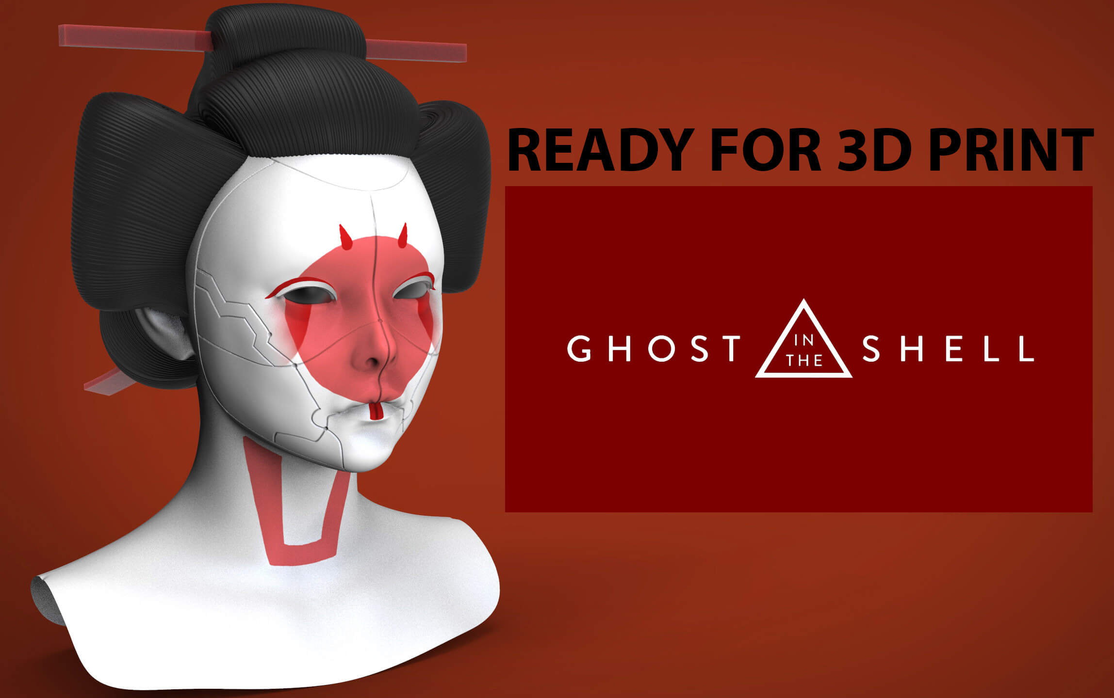 ghost in the shell geisha 3D Render | RenderHub Gallery