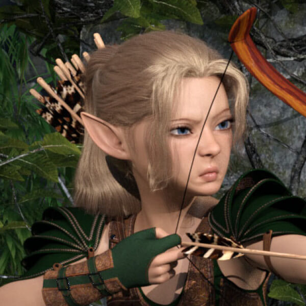 Elven Warrior 3D Render | RenderHub Gallery