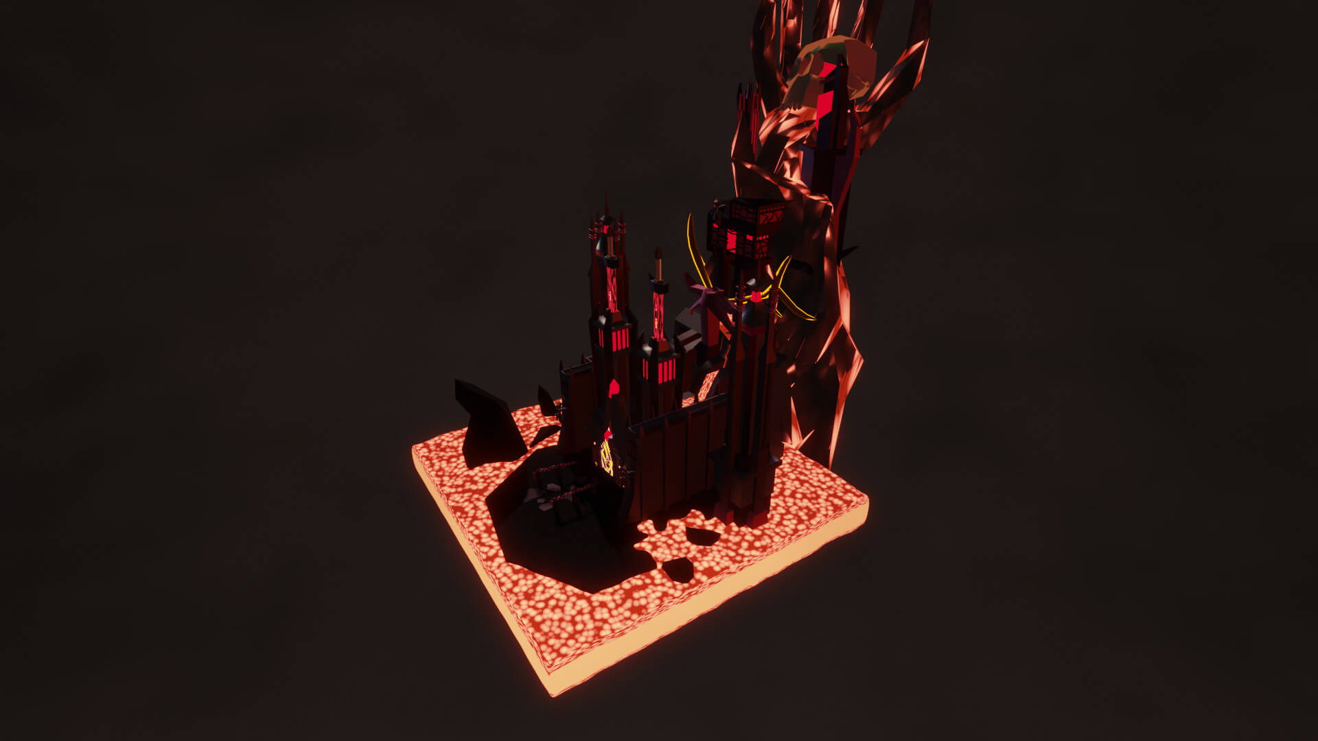 Evil Hell Castle - Free 3D Model by Traiven