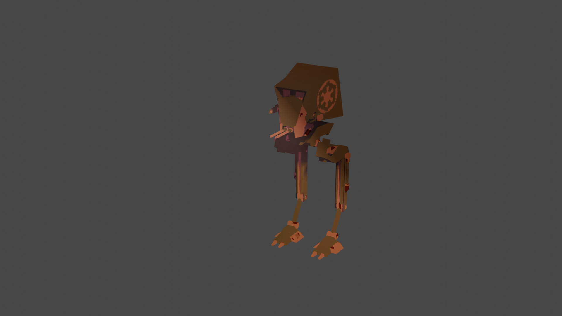 Low Poly AT-ST Free 3D Model by Traiven