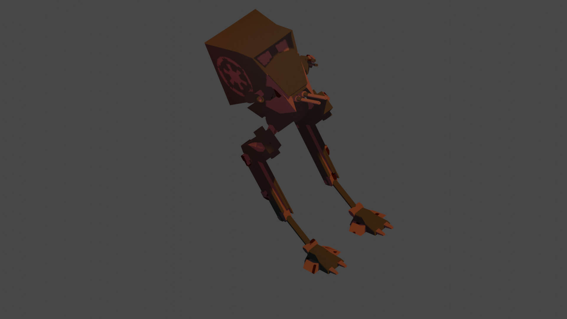 Low Poly AT-ST Free 3D Model by Traiven