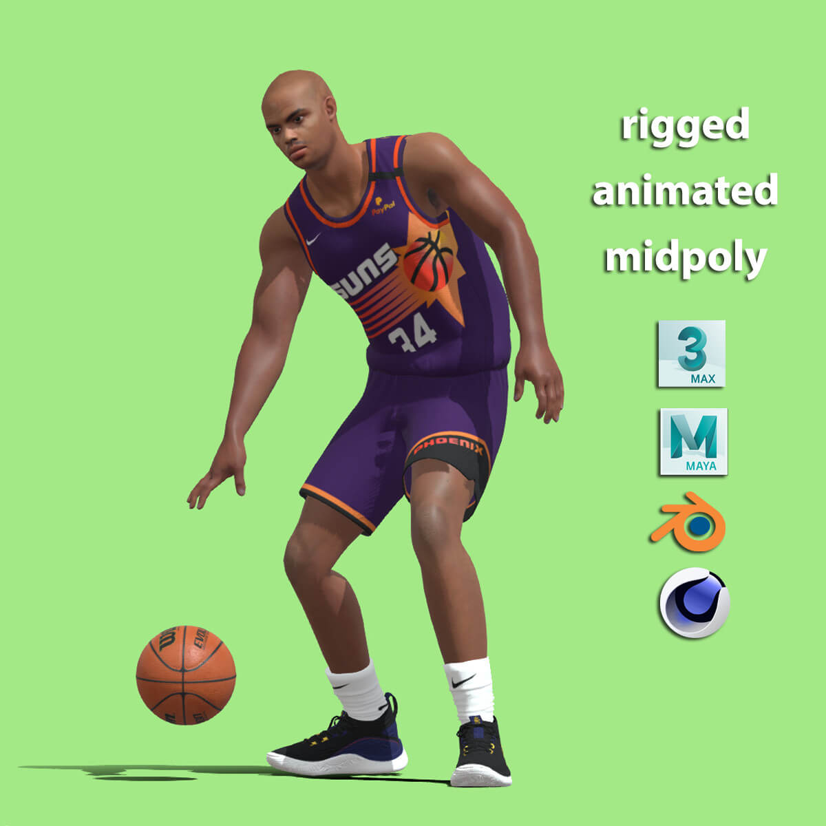 3D Charles Barkley Washington Wizards NBA by tranduyhieu