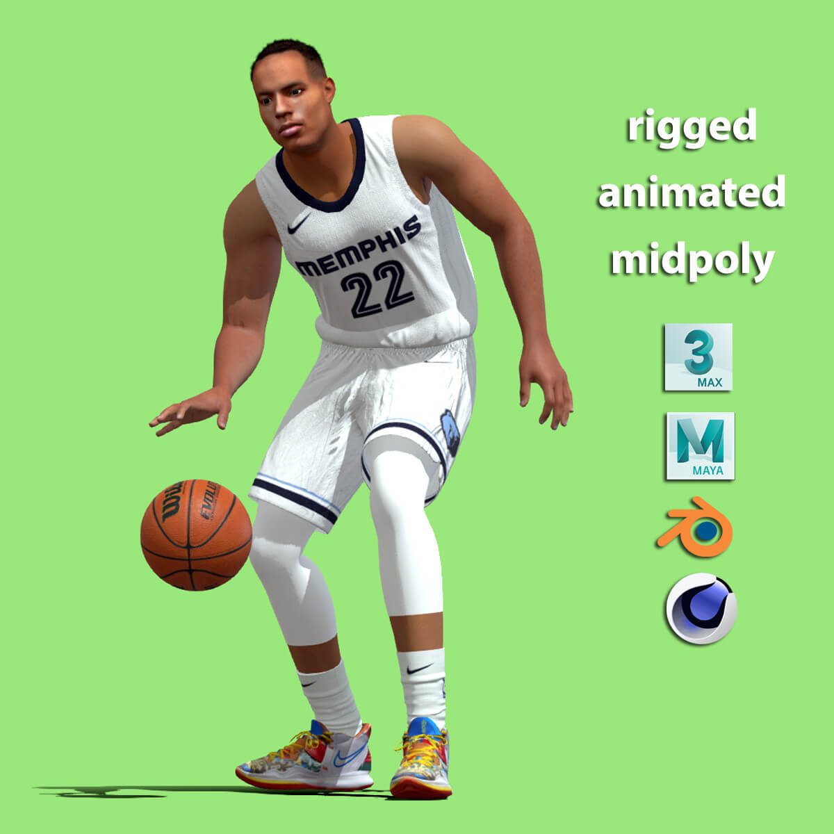 3D Rigged Desmond Bane Memphis Grizzlies NBA by tranduyhieu