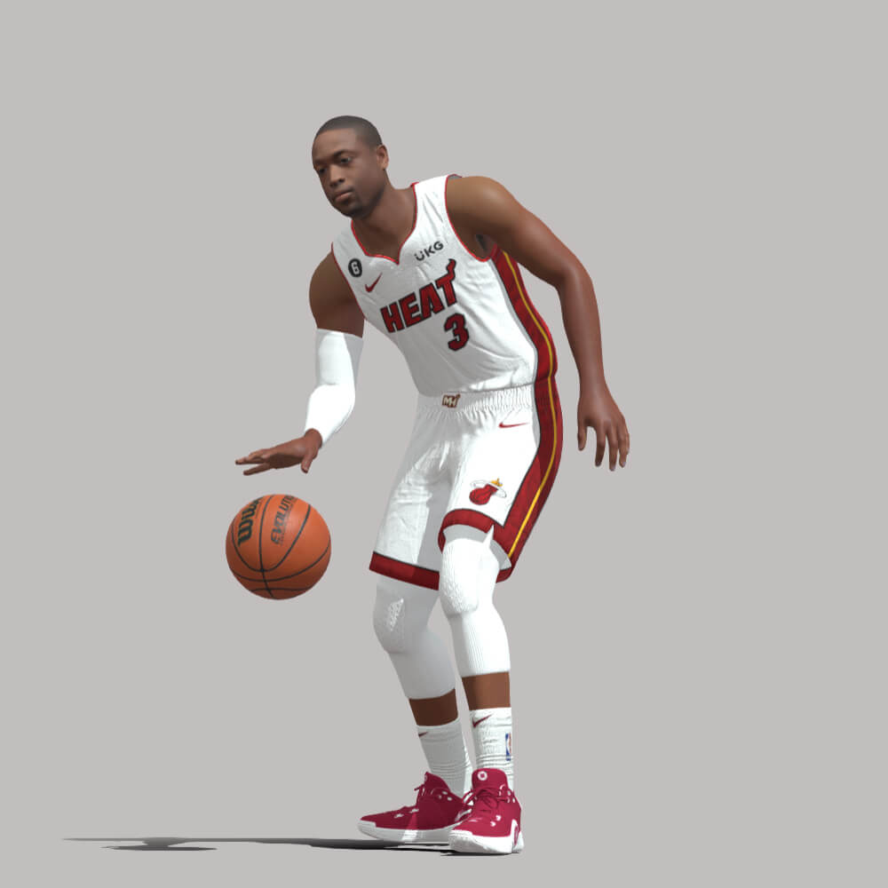 3D Rigged Dwyane Wade Miami Heat Animation by tranduyhieu