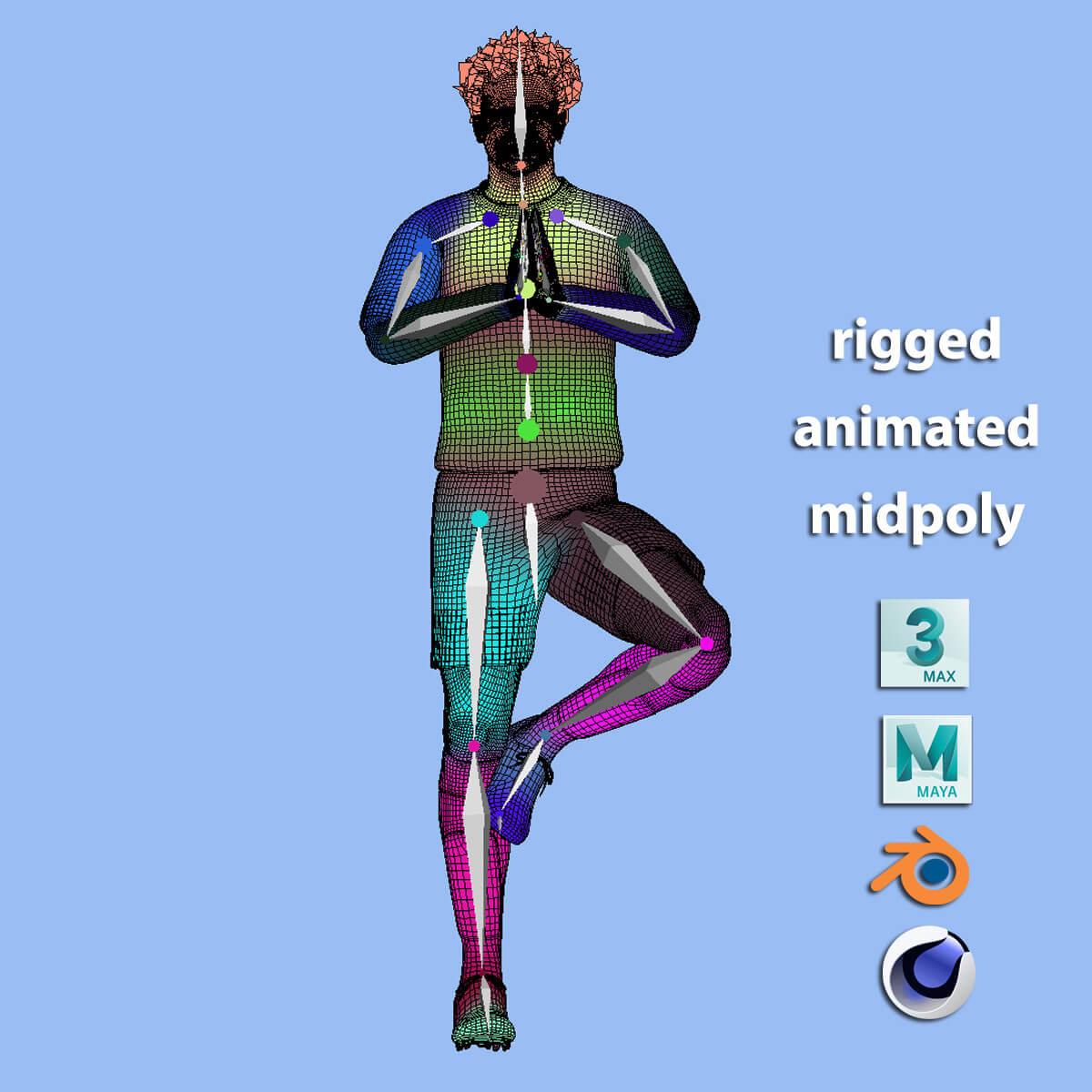 3D Rigged Mohamed Salah Praying by tranduyhieu