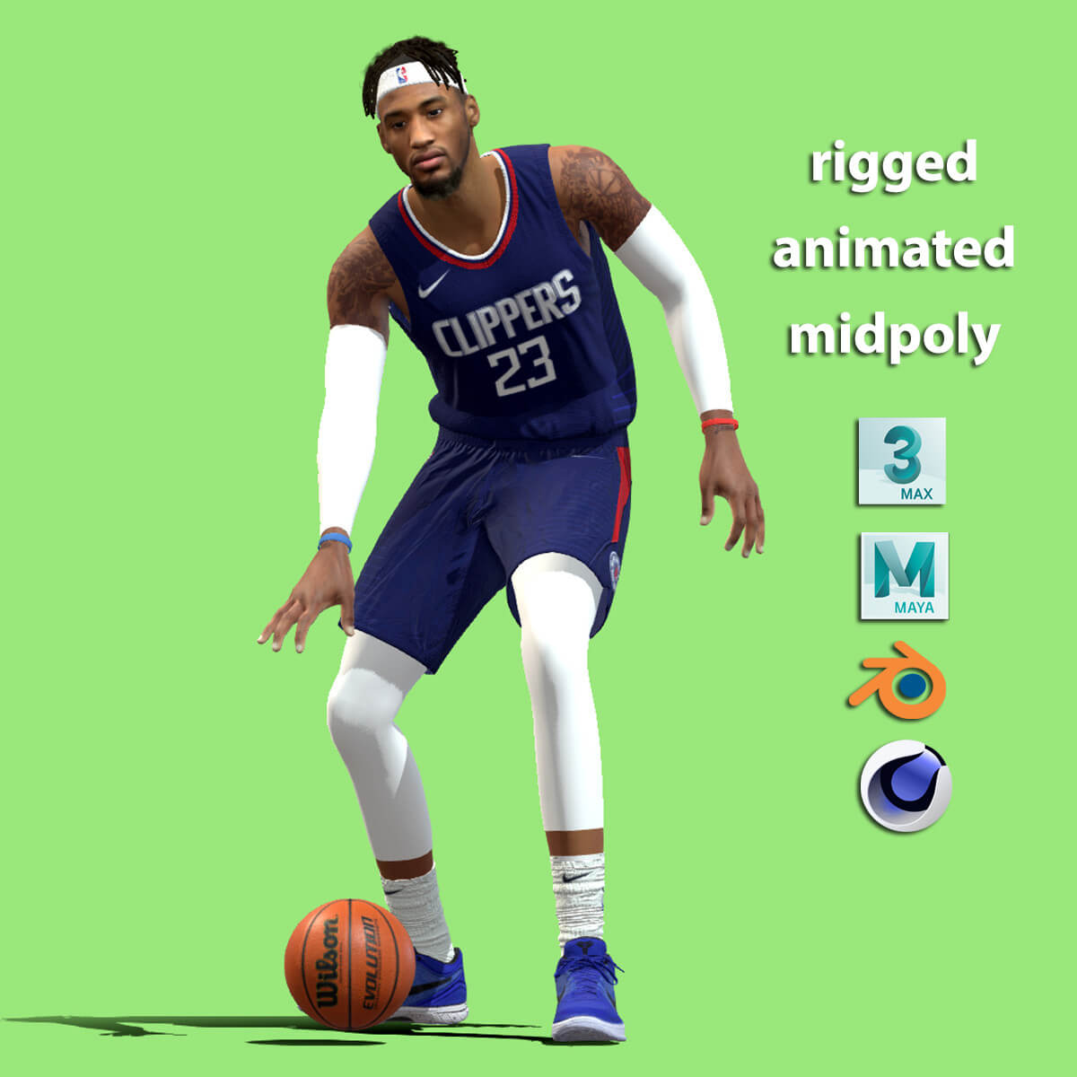 3D Rigged Robert Covington Los Angeles Clippers by tranduyhieu