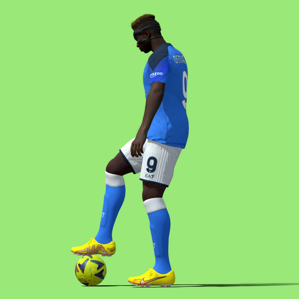 3D Rigged Victor Osimhen Napoli by tranduyhieu