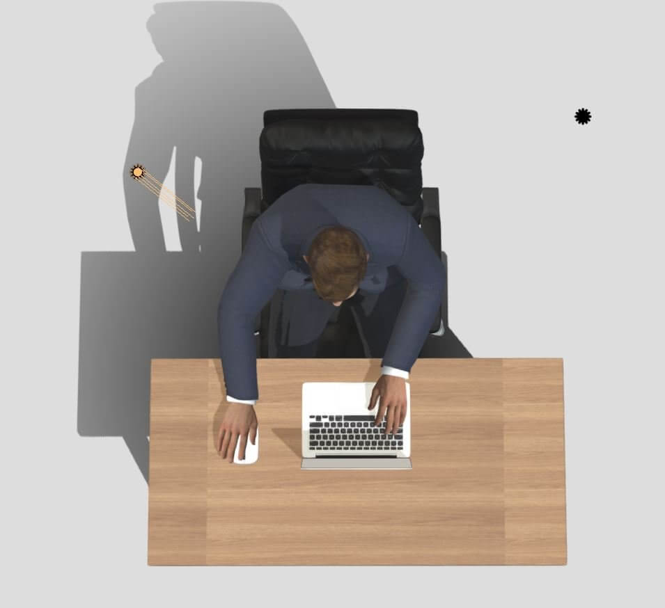 Business Man Working - 3D Model by tranduyhieu