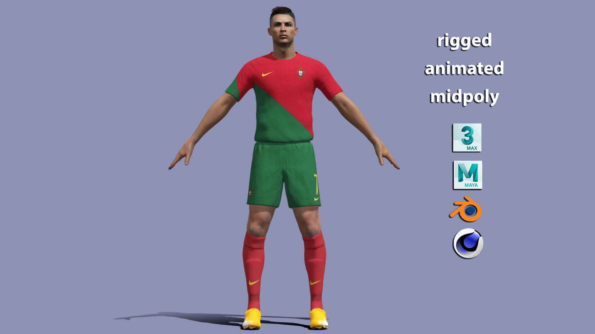 Cristiano Ronaldo Portugal Worldcup 2022 - 3D Model by tranduyhieu