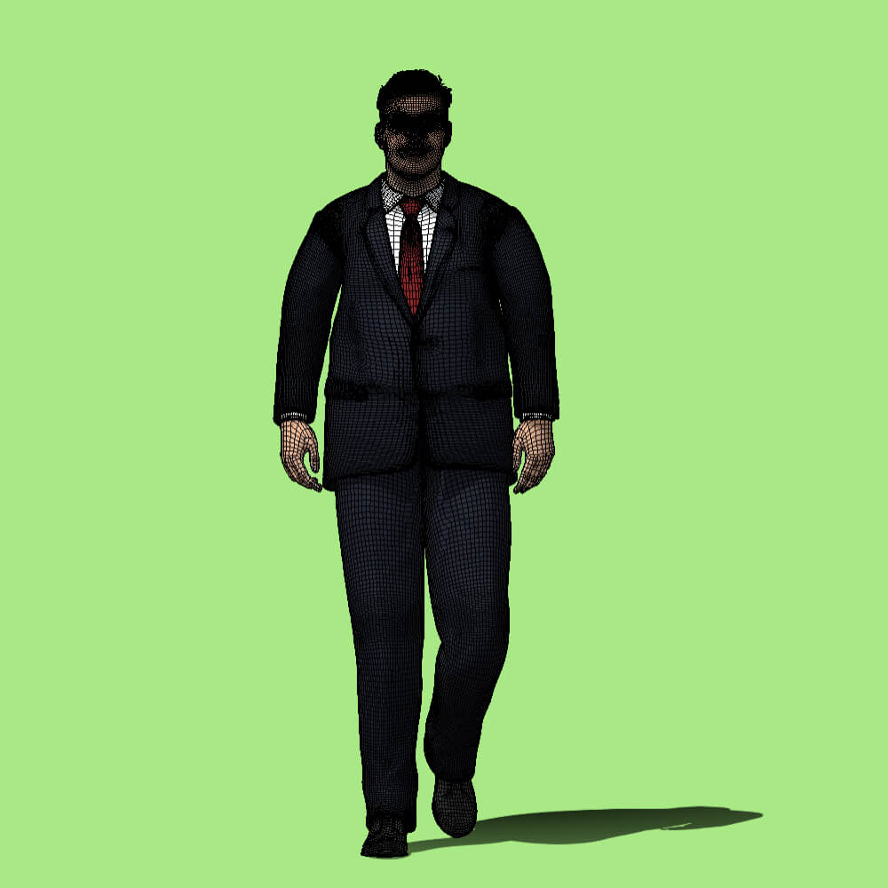 Fat Businessman Walking Animation - 3D Model by tranduyhieu