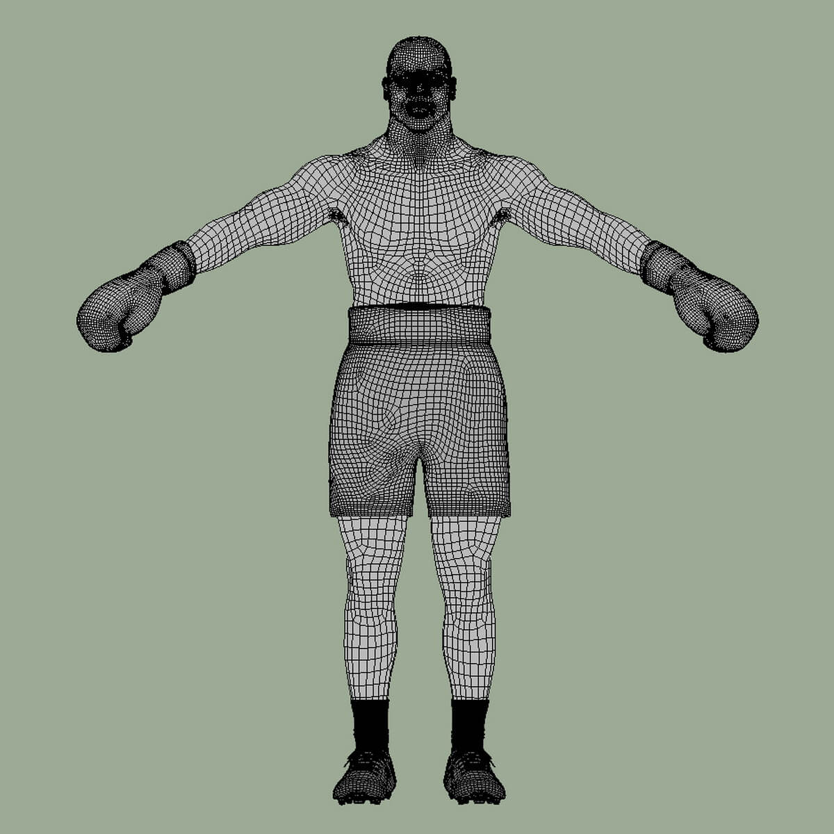 T-Pose Rigged Mike Tyson 3D Render | RenderHub Gallery
