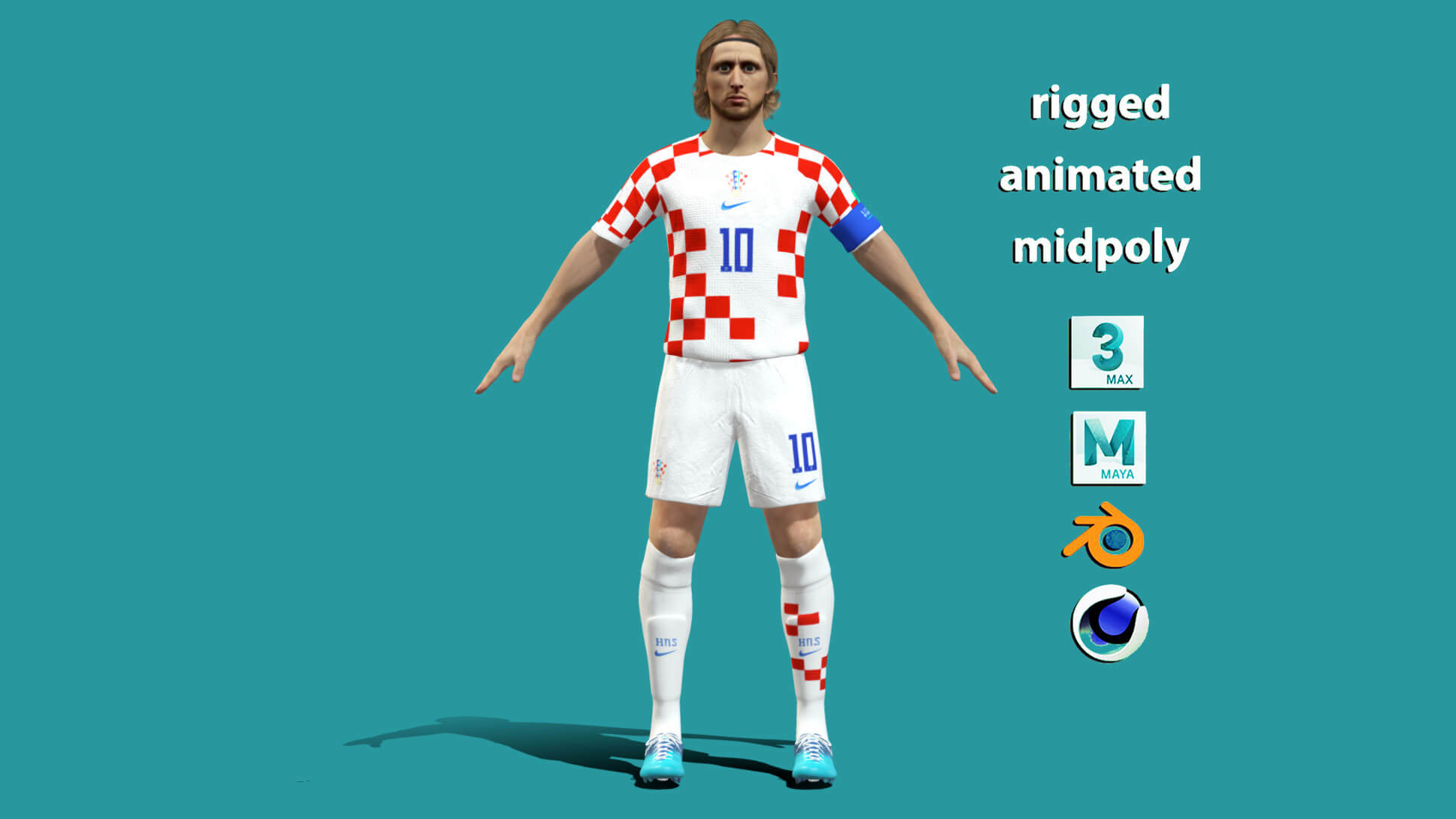 Luka Modric Croatia Worldcup 2022 - 3D Model by tranduyhieu