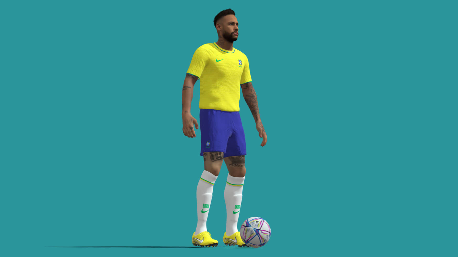Neymar Brazil Worldcup 2022 - 3D Model by tranduyhieu