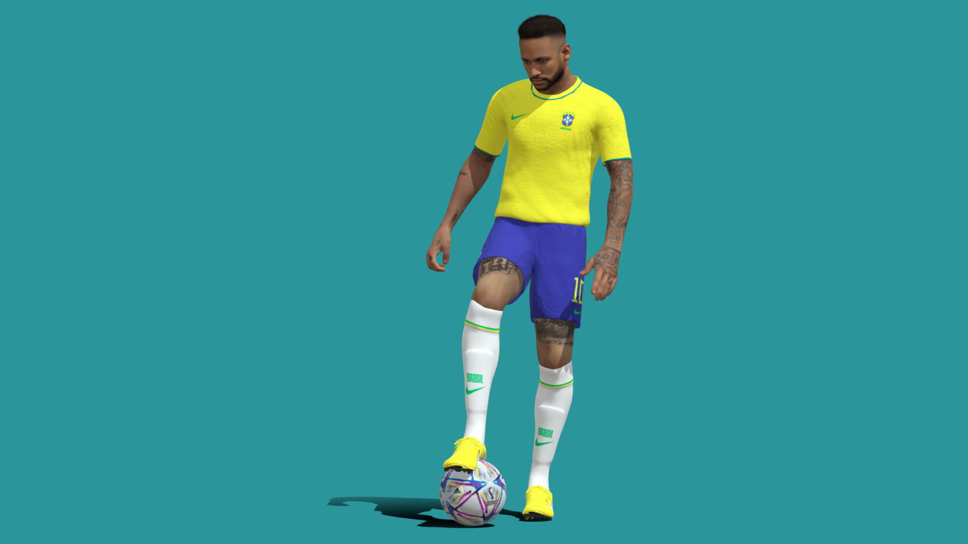 Neymar Brazil Worldcup 2022 - 3D Model by tranduyhieu