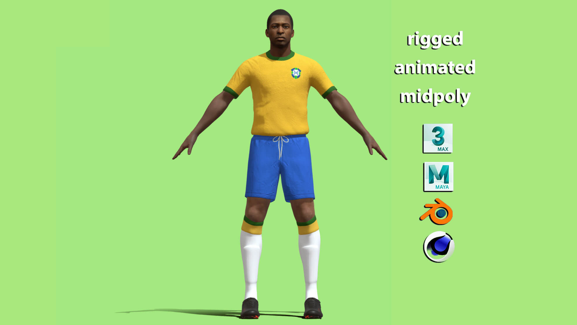 Pele Brazil - 3D Model by tranduyhieu