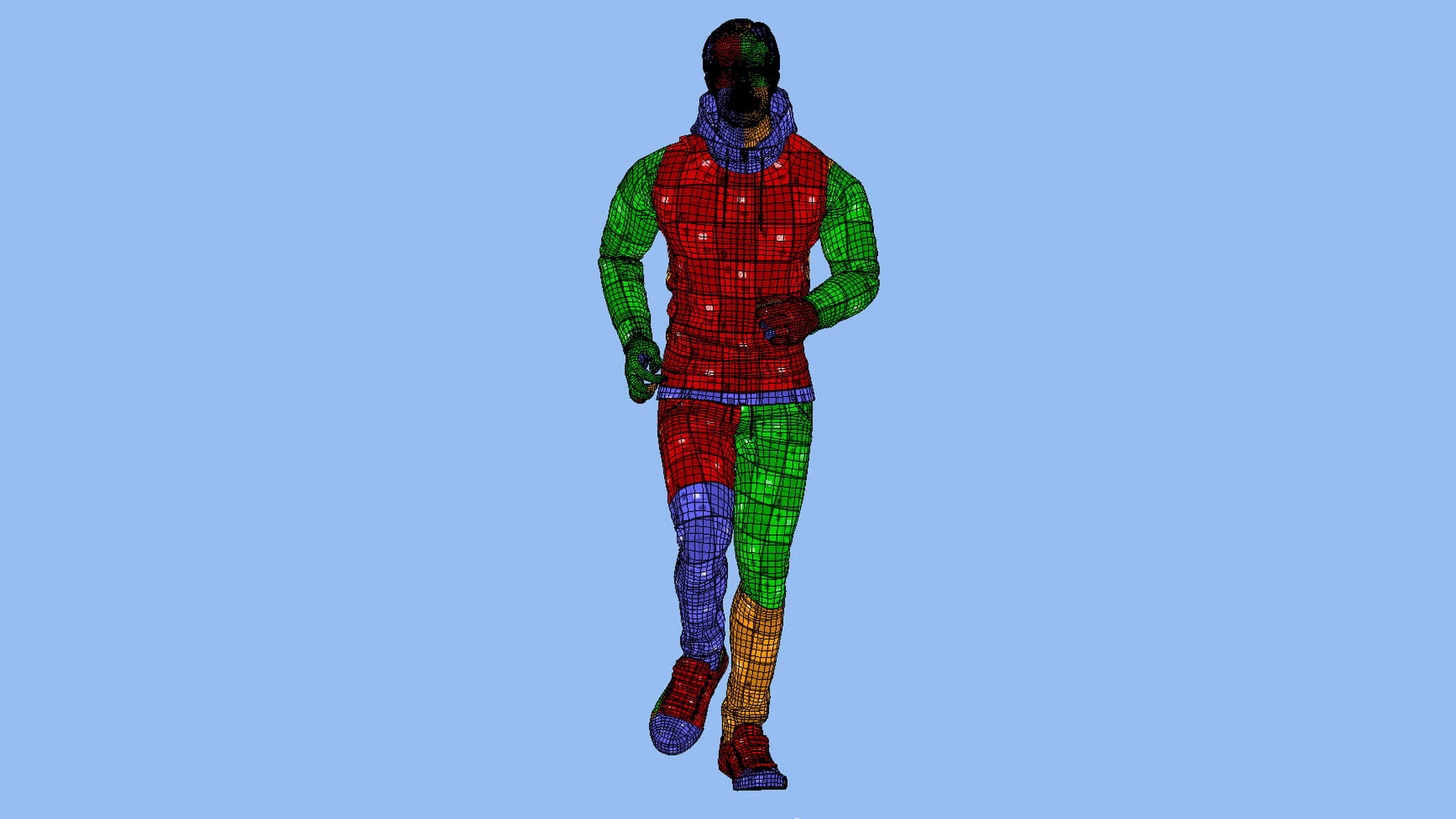 Sport Man Jogging - 3D Model by tranduyhieu