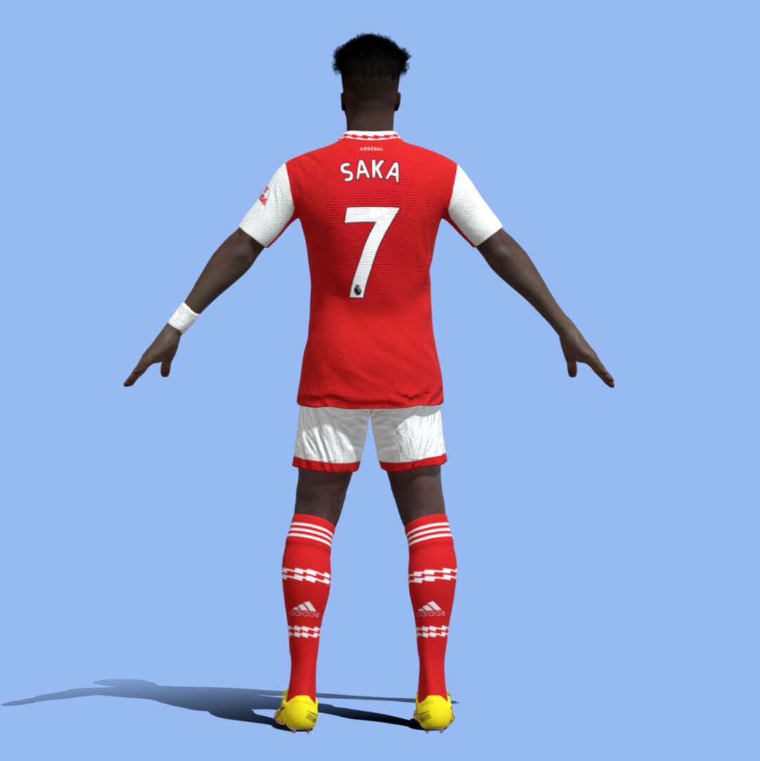 T-P Rigged Bukayo Saka Arsenal 3D Model by tranduyhieu
