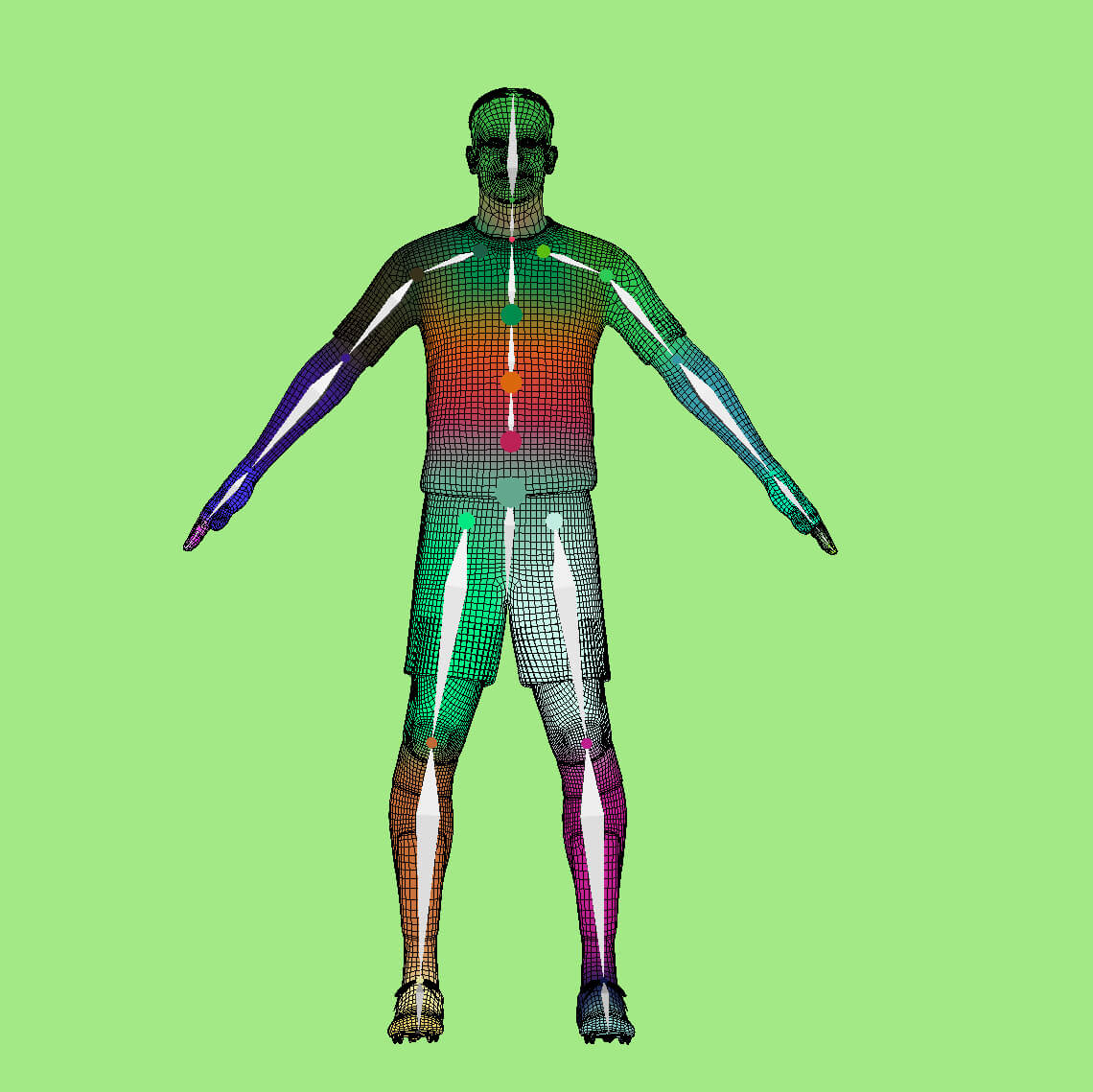 T-Pose Rigged Manuel Akanji Manchester City 3D Model by tranduyhieu