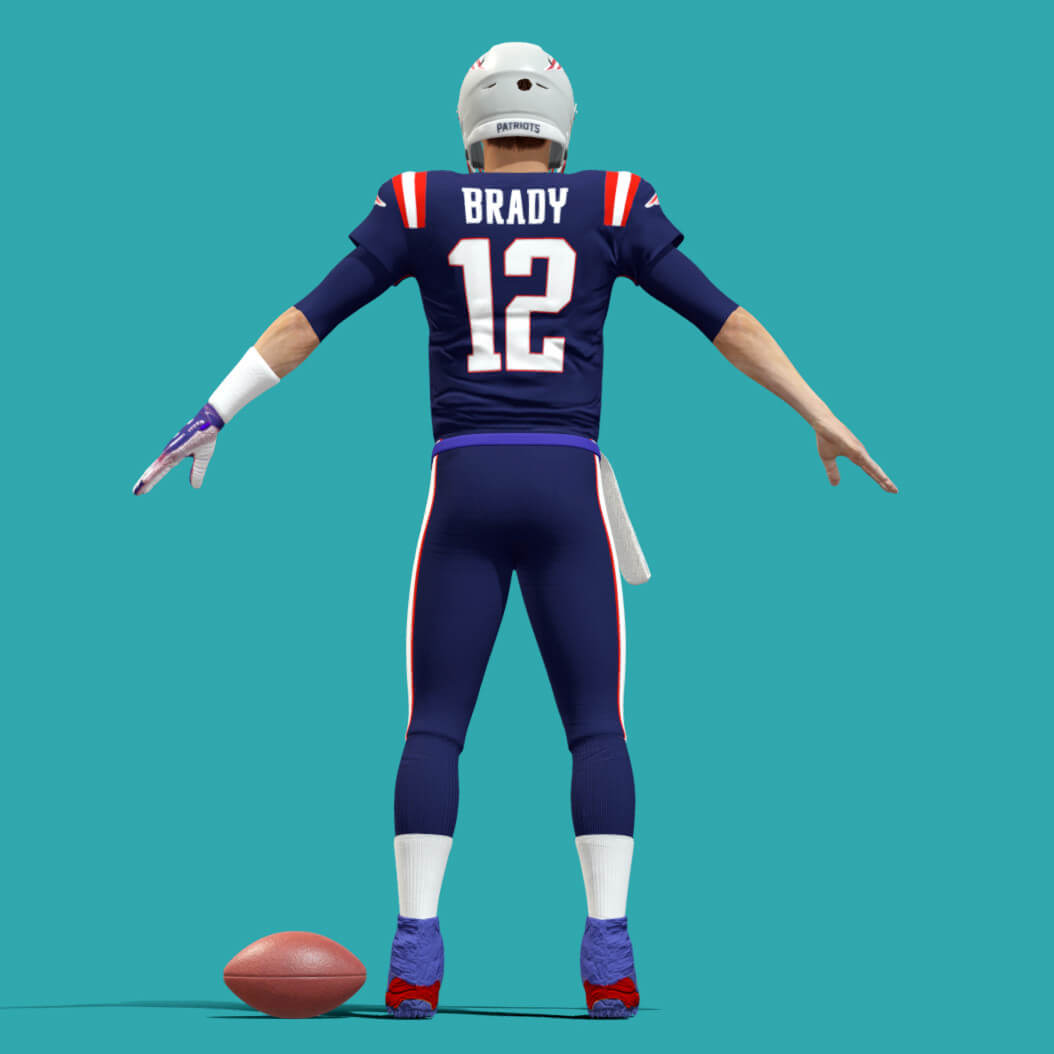 T-P Rigged NFL Tom Brady 3D Model by tranduyhieu