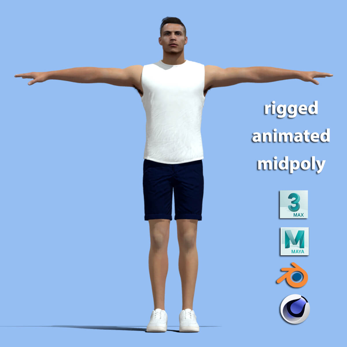T-Pose Cristiano Ronaldo Casual 3D Model by tranduyhieu