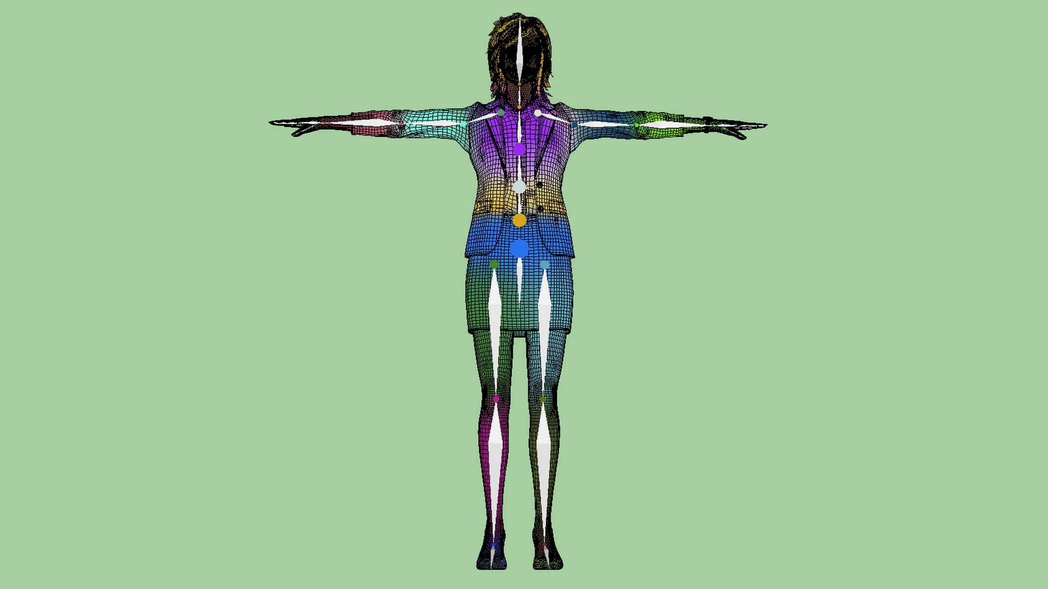 T-Pose Rigged Business Woman 3D Model by tranduyhieu