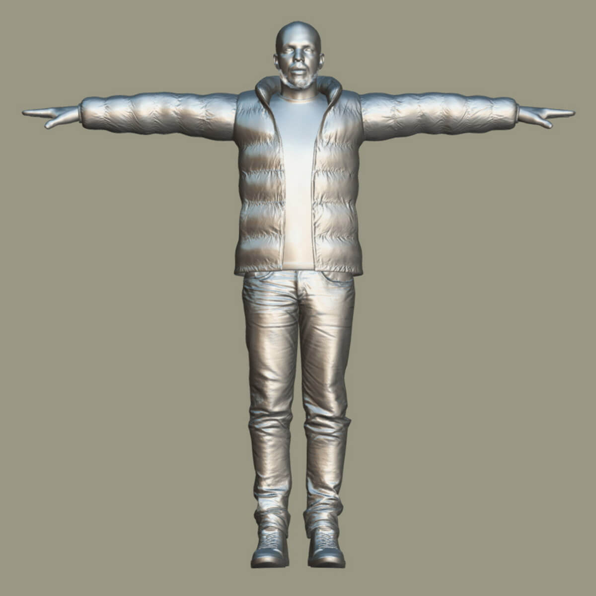 T-Pose Rigged Drake Rapper 3D Model by tranduyhieu