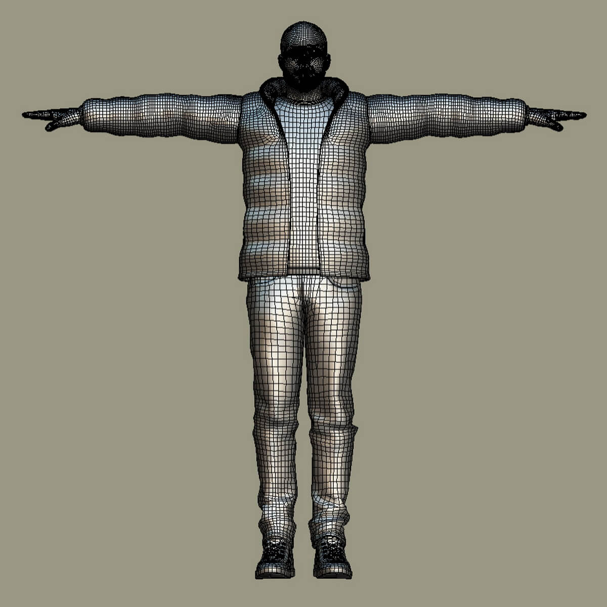 T-Pose Rigged Drake Rapper 3D Model by tranduyhieu