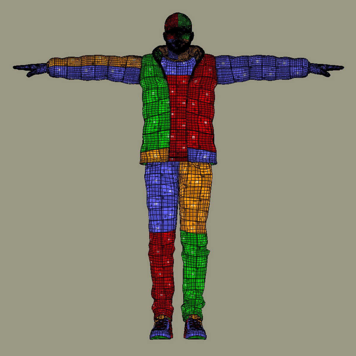 T-Pose Rigged Drake Rapper 3D Model by tranduyhieu