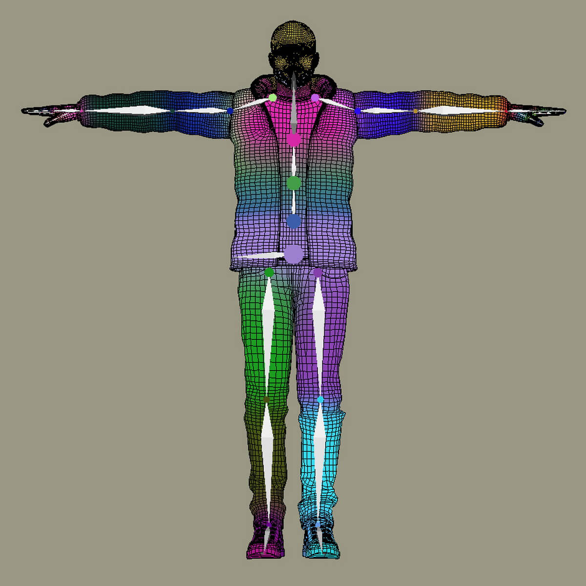 T-Pose Rigged Drake Rapper 3D Model by tranduyhieu