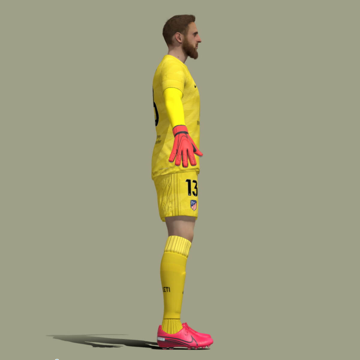T-Pose Rigged Jan Oblak Atletico Madrid 24-25 3D Model by tranduyhieu