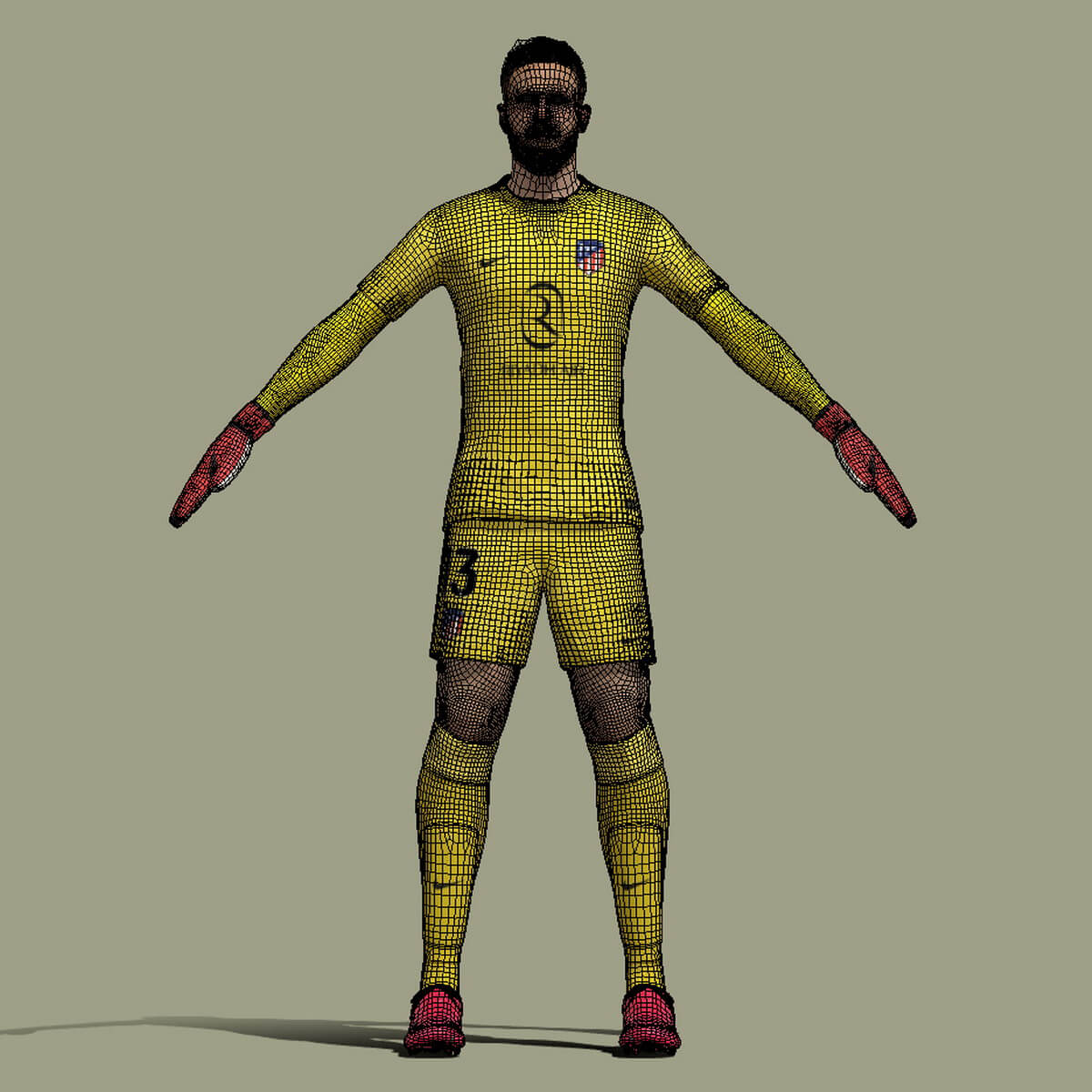 T-Pose Rigged Jan Oblak Atletico Madrid 24-25 3D Model by tranduyhieu