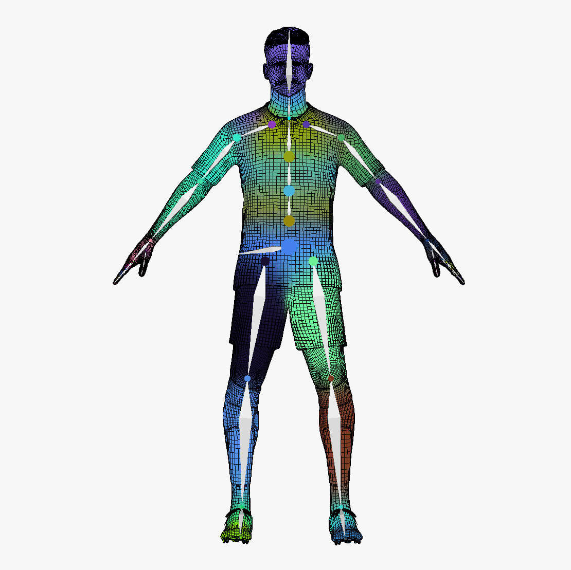 T-Pose Rigged Julian Alvarez Manchester City 3D Model by tranduyhieu