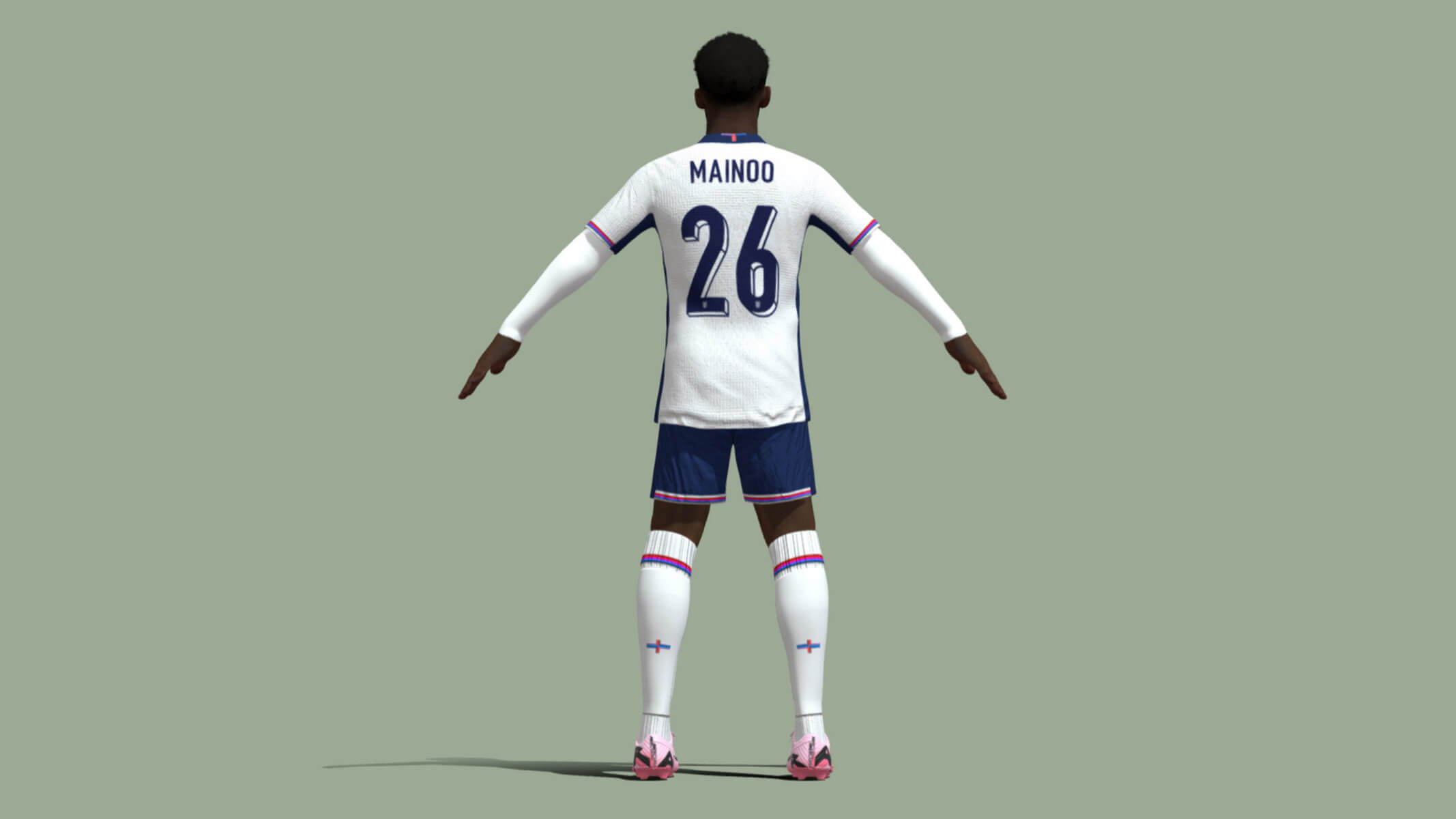 T-Pose Rigged Kobbie Mainoo England Euro 2024 3D Model by tranduyhieu