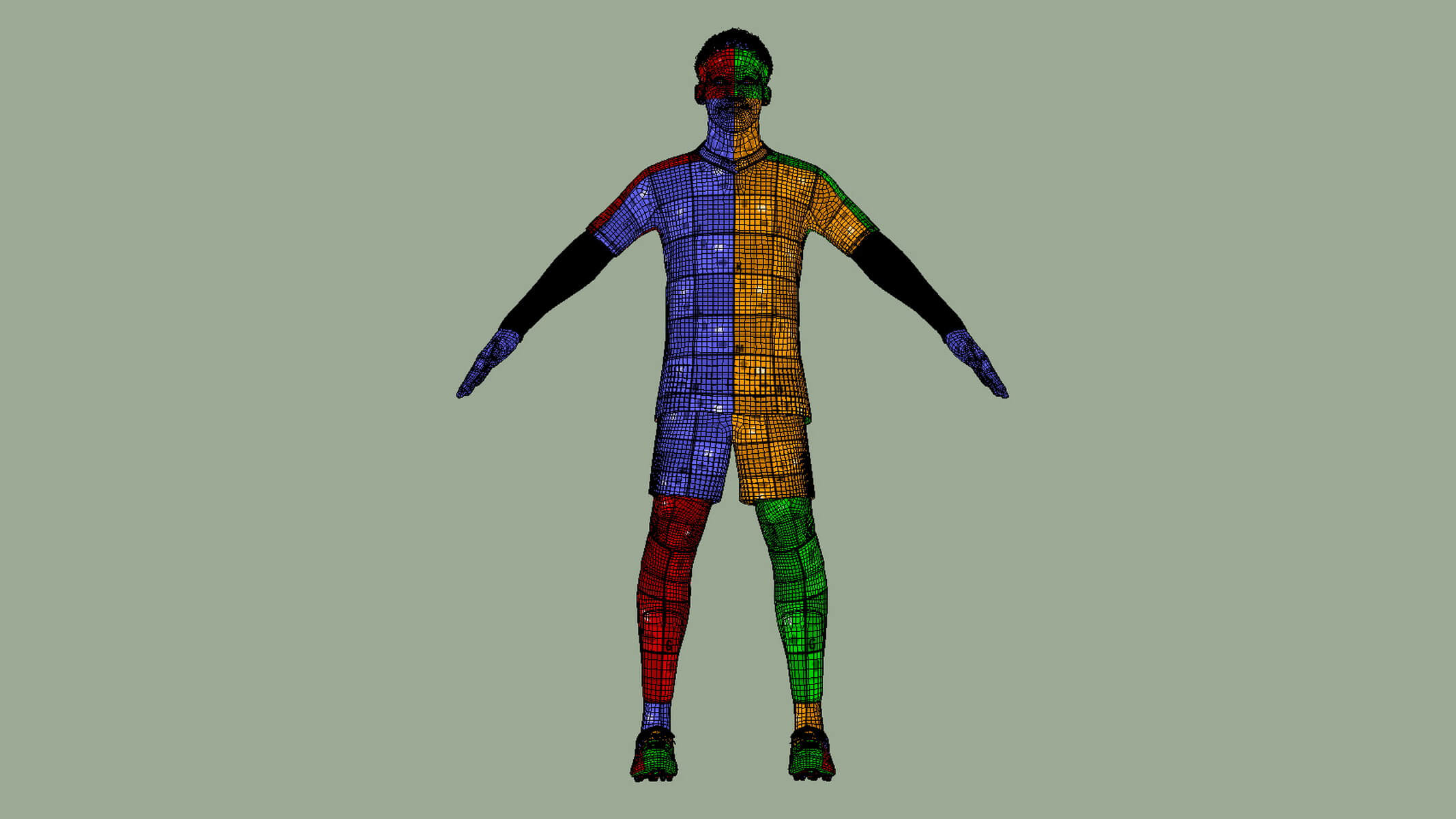 T-Pose Rigged Kobbie Mainoo England Euro 2024 3D Model by tranduyhieu