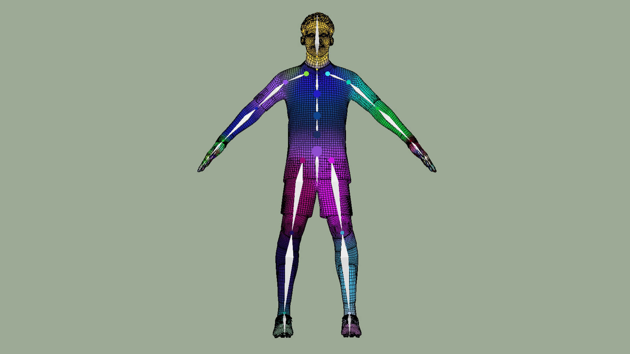 T-Pose Rigged Kobbie Mainoo England Euro 2024 3D Model by tranduyhieu